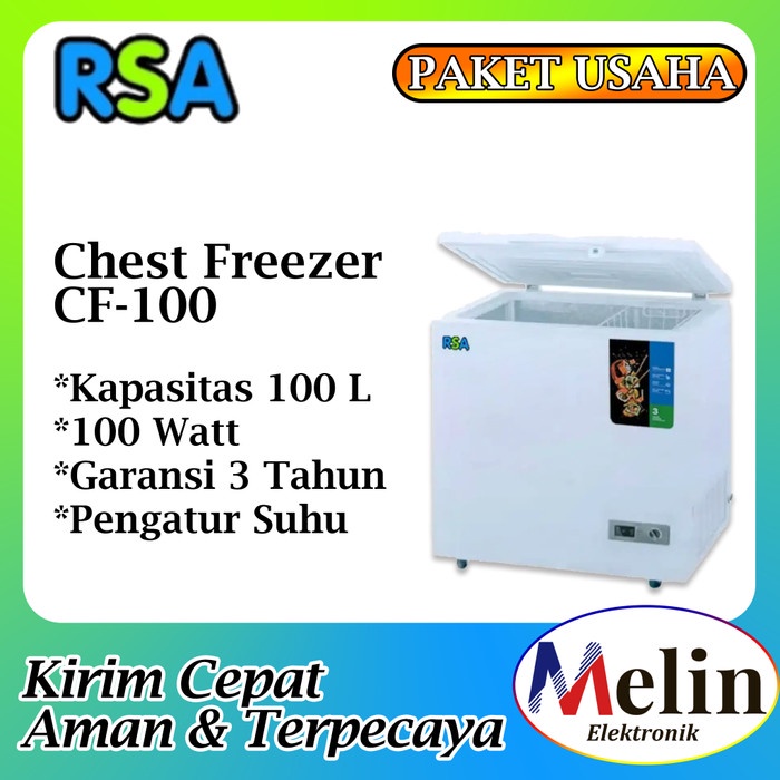 Jual CHEST FREEZER RSA CF 100 / CF-100 Kapasitas 100L BOX PEMBEKU ...