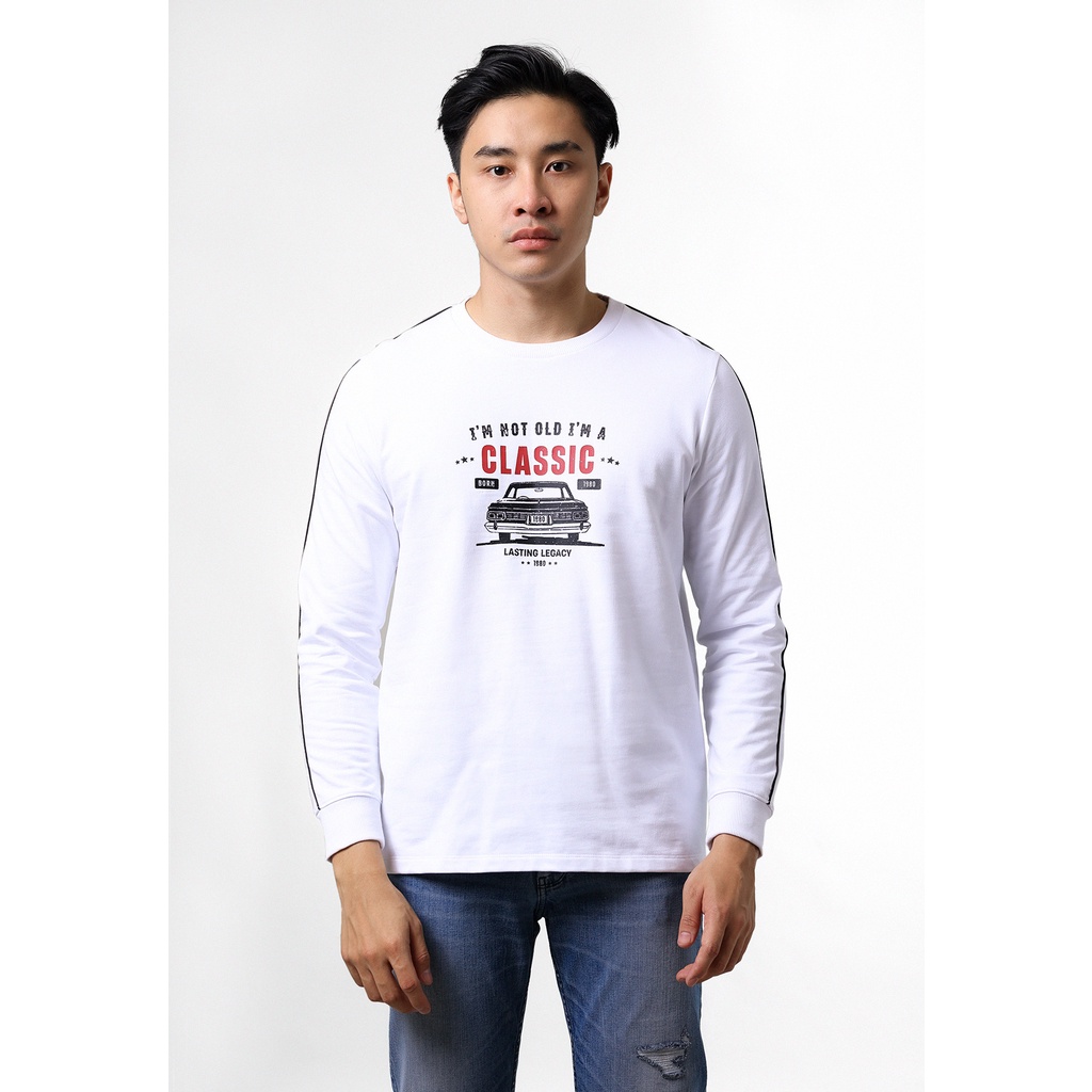 Jual MANZONE Sweater Pria MZY-NORAN - WHITE | Shopee Indonesia