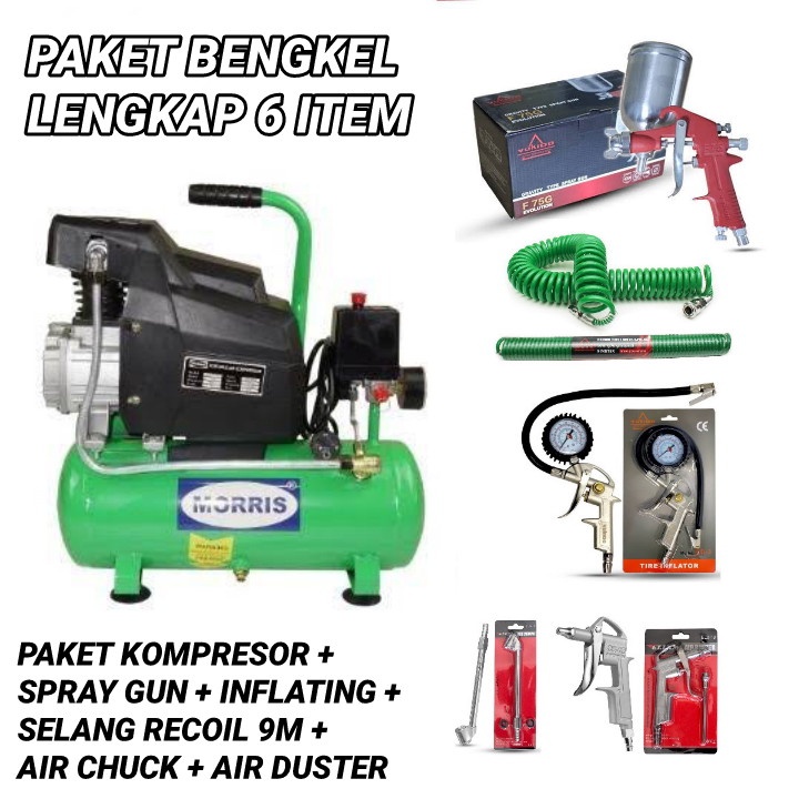 Jual BERGARANSI!! PAKET LENGKAP MURAH (6 ITEM) KOMPRESOR /SELANG ...