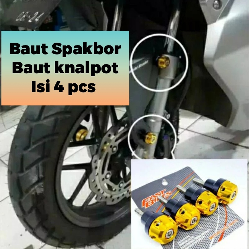 Jual Baut Spakbor/Spackbort 4pcs Full Cnc Nmax/Aerox/Adv/Xmax/PCX/Lexi ...