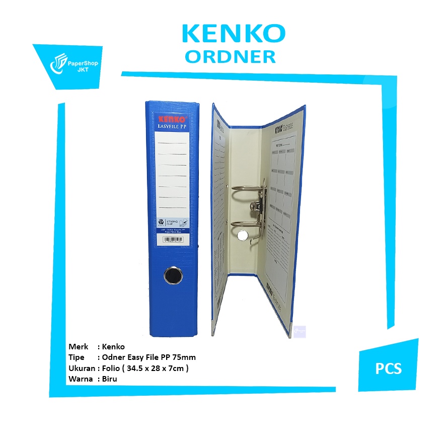 Jual Kenko - Ordner Easy File PP 75mm - Pcs | Shopee Indonesia