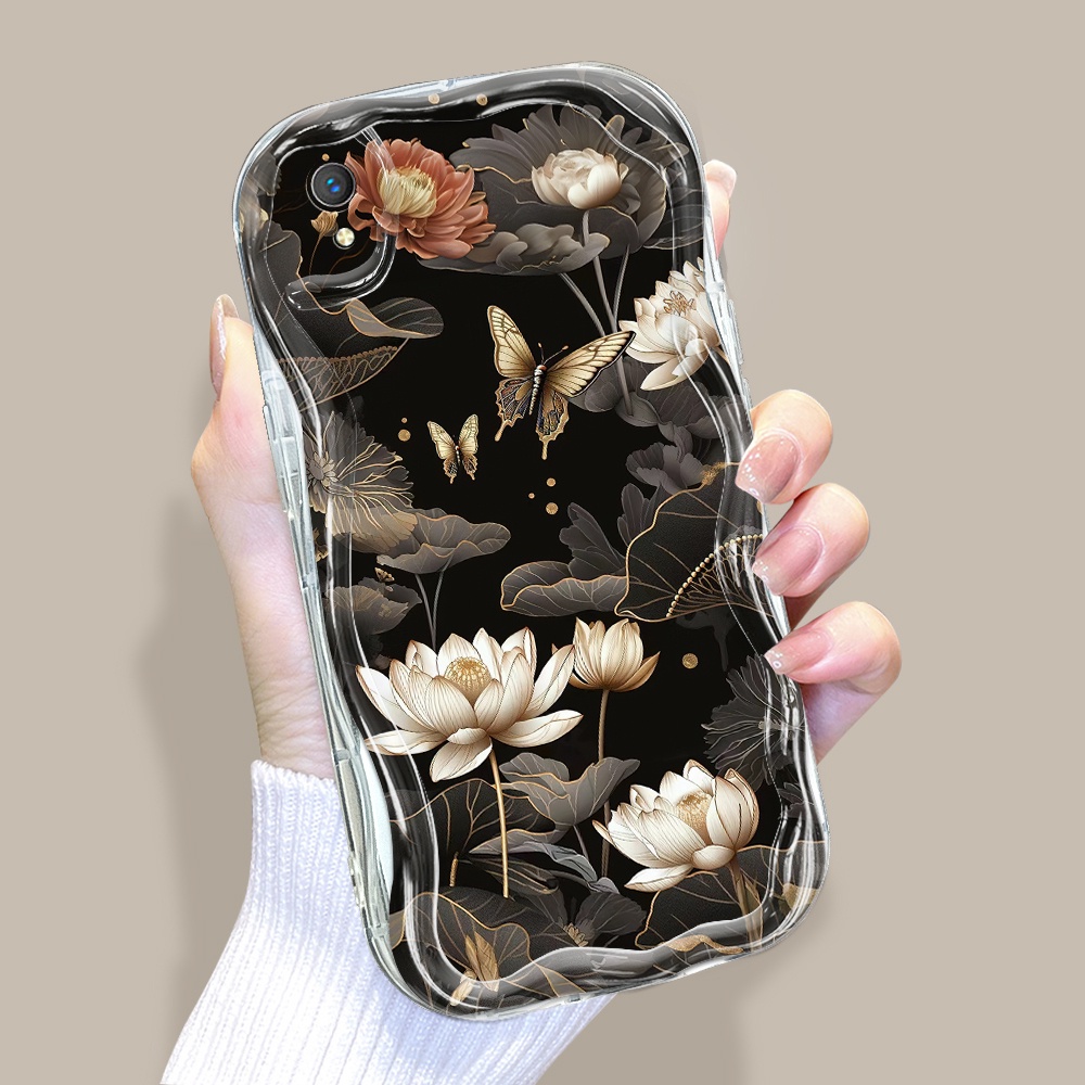 Jual Casing Hp Untuk Vivo Y1S Y91C Handphone Phone Case Gold Lotus ...