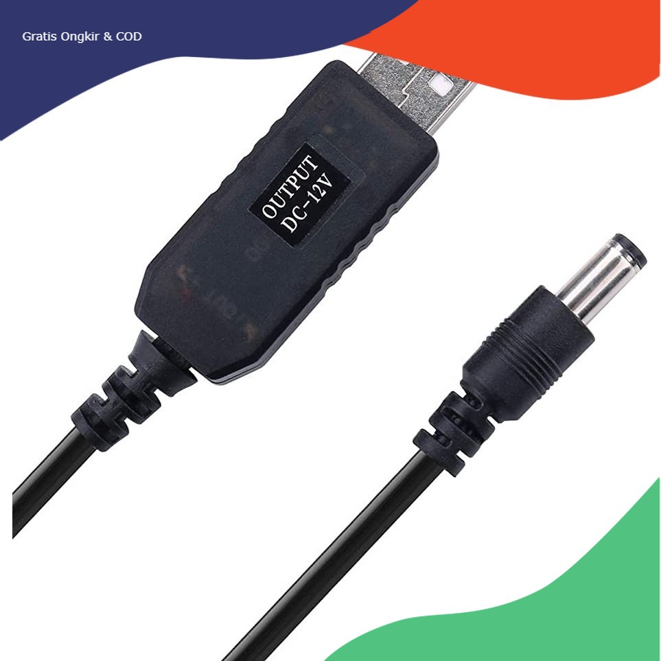 Jual Kabel Step Up USB 5v to 12v DC Power Supply Charger Converter ...