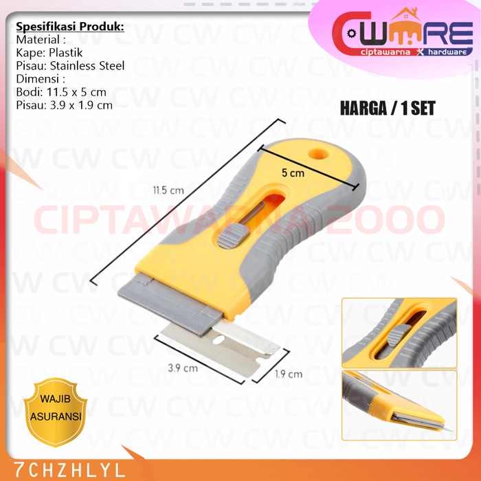 Jual Kape Cat Keramik Scraper Skrap Pengikis Lem Removal Glue Stainless ...