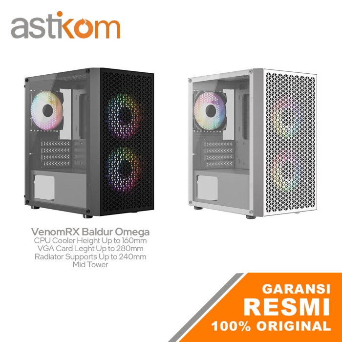 Jual Casing PC VenomRX Baldur Omega M-ATX + 2 Fan | Shopee Indonesia