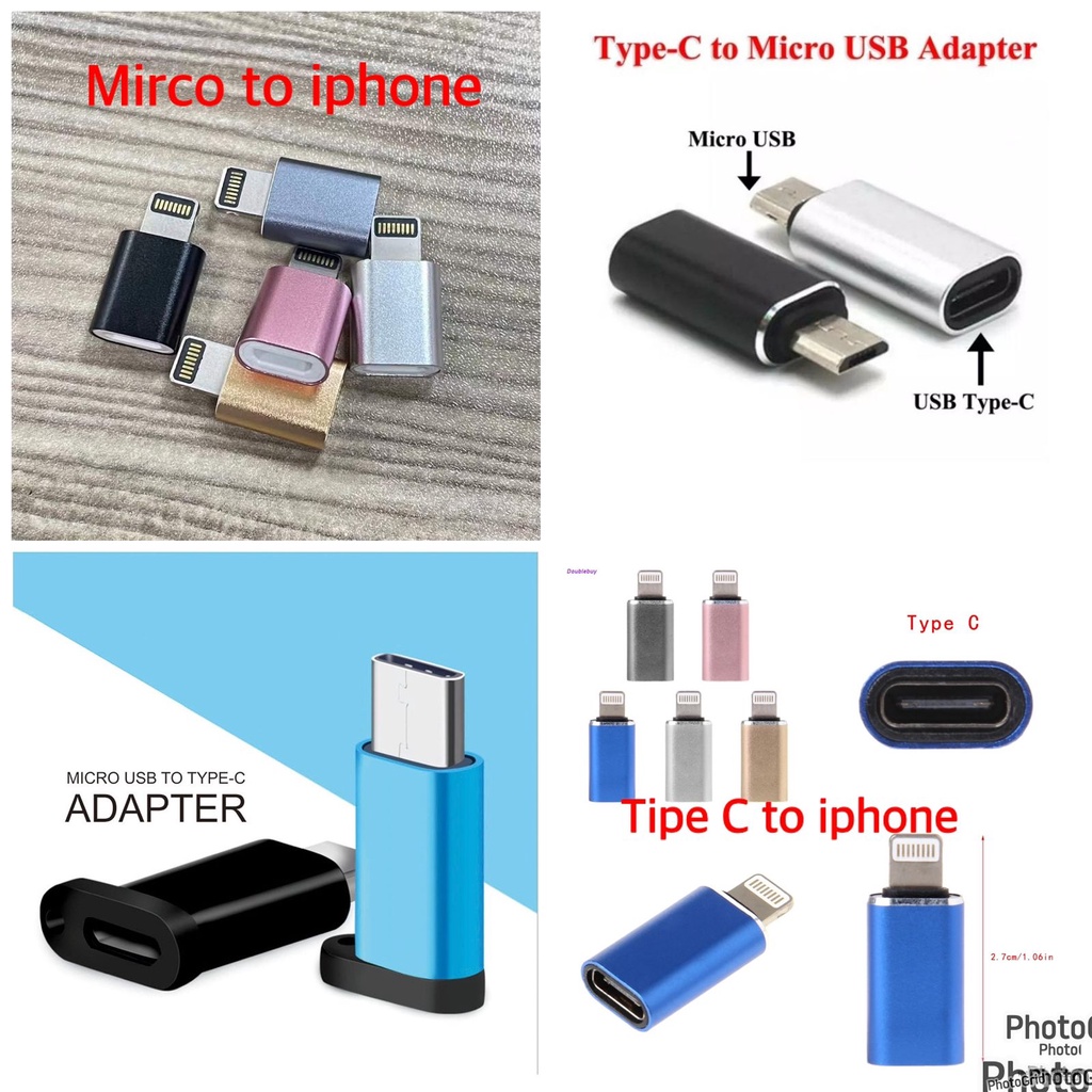 Jual Converter Charger Type C To Lightning ,Lightning To Type C ,Micro ...