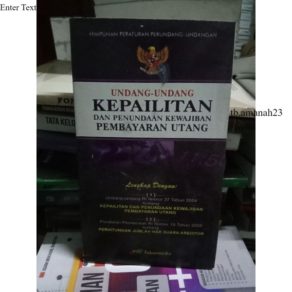 Jual Buku Undang-undang Kepailitan dan Kewajiban Pembayar Utang | Shopee Indonesia