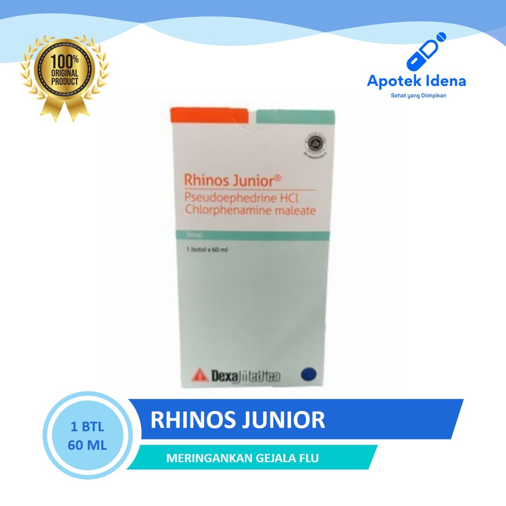Jual RHINOS JUNIOR SIRUP 60 ML Obat Gejala Flu - Bersin-Bersin - Hidung ...