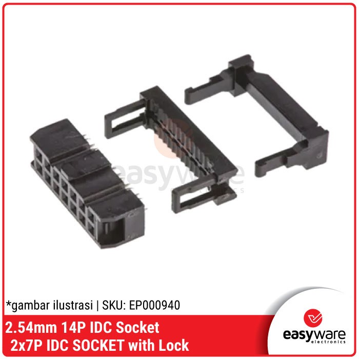 Jual 14P IDC SOCKET 2x7P IDC SOCKET FEMALE 14 PIN IDC KONEKTOR SOKET ...