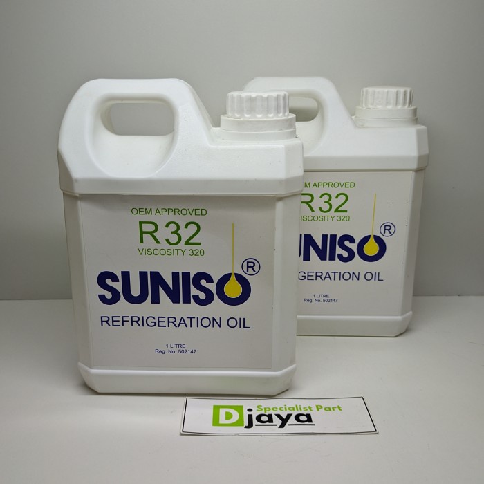 Jual OLI KOMPRESOR AC R32 SUNISO | REFRIGERATION OIL SUNISO 1 LITER ...