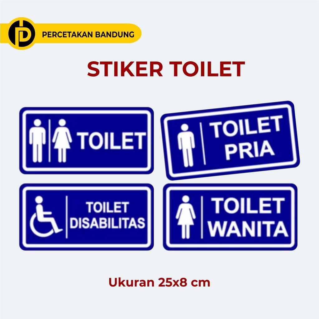 Jual Stiker Toilet / Stiker Penunjuk Toilet Pria percetakan bandung ...
