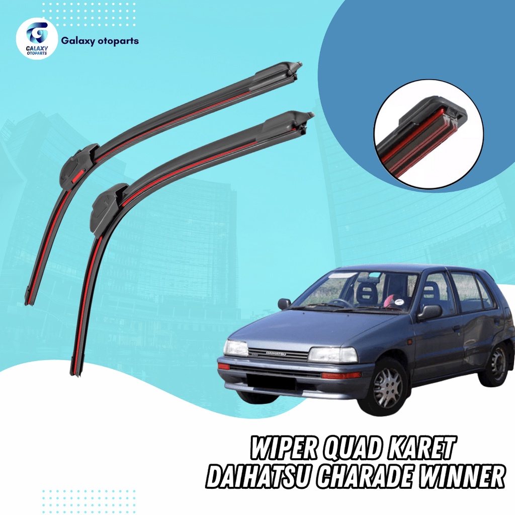 Jual Wiper Quad 4 Karet Daihatsu Charade Winner Frameless Sapuan Kaca