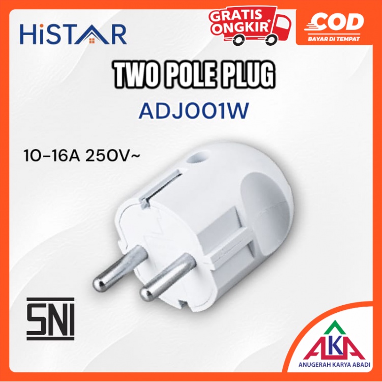 Jual Steker / Colokan Listrik Arde HISTAR ADJ001W Bulat Terminal ...