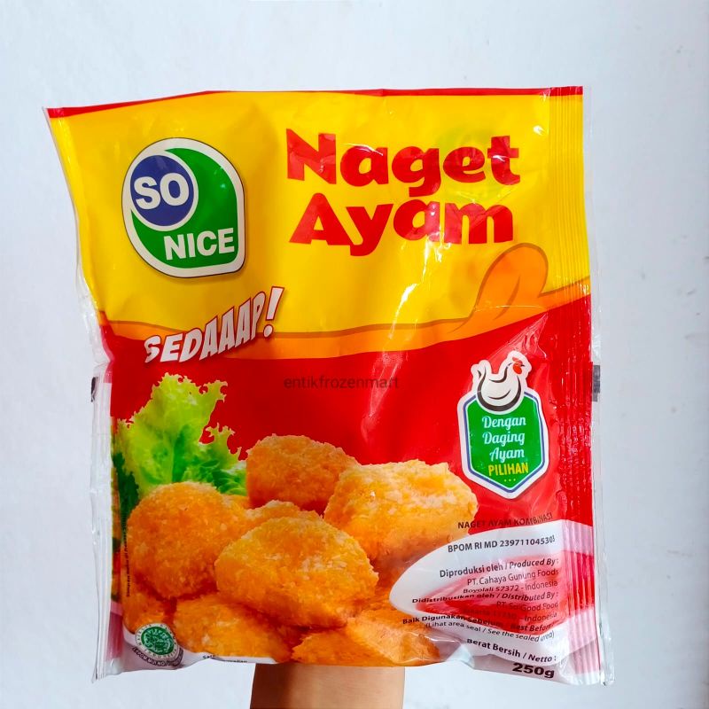 Jual So Nice Sedap Chicken Nugget 250 Gr | Shopee Indonesia
