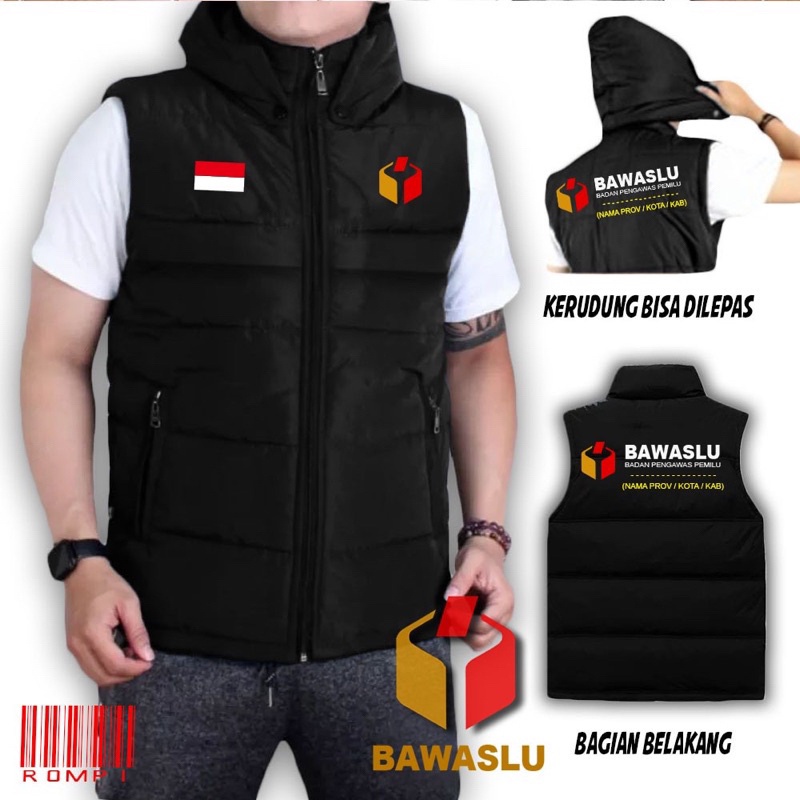 Jual ROMPI BAWASLU PANITIA PEMILU 2024 CUSTOM JAKET CUSTOM SABLON ...