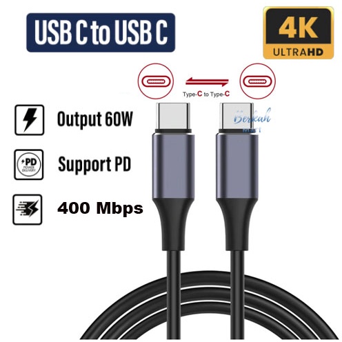 Jual 1M Pengisi Daya Cepat PD 60W Kabel Data Type-C 3.1 Kabel Ganda ...