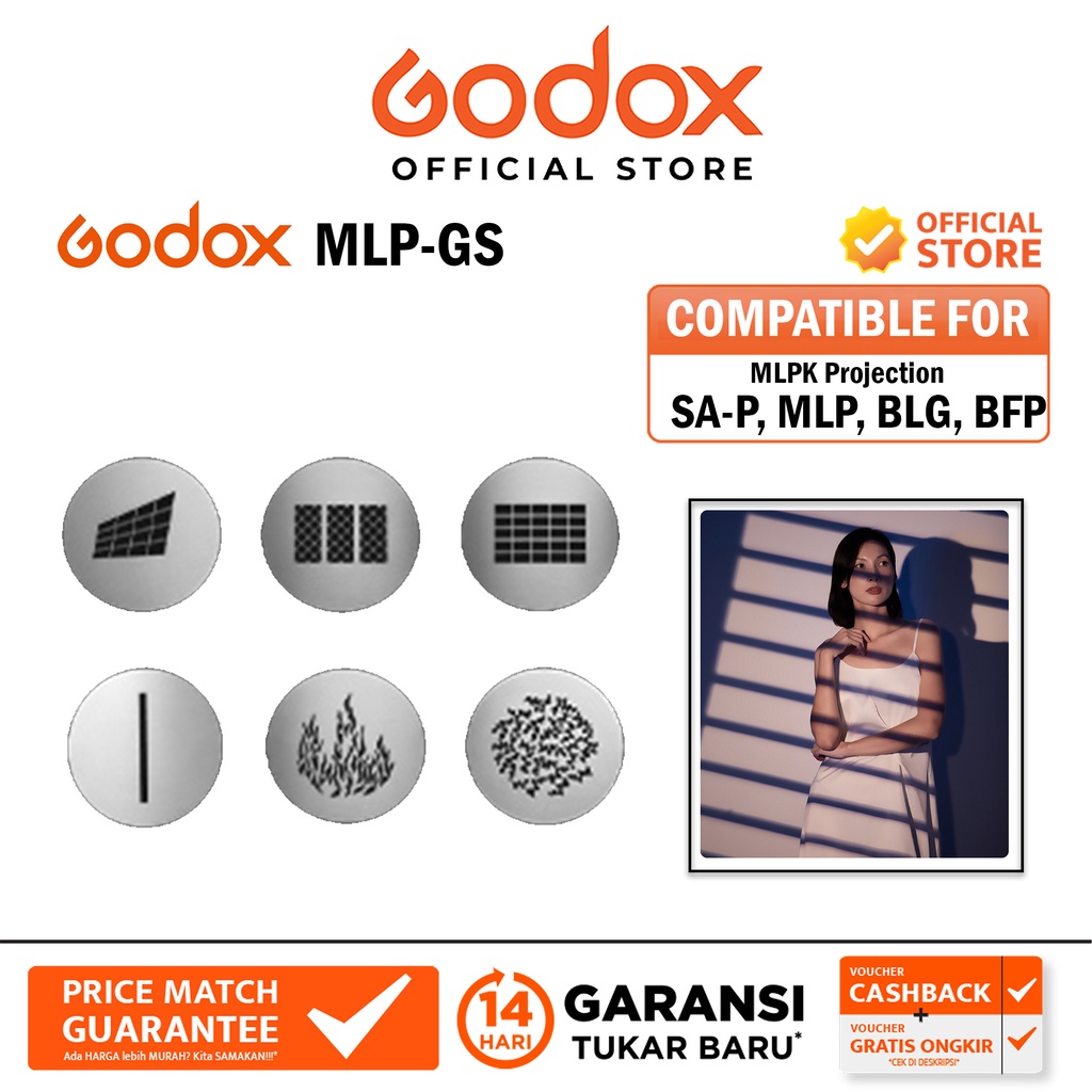Jual Godox MLP-GS Gobo Set for MLPK Projection Attachment SA-P MLP BLG ...