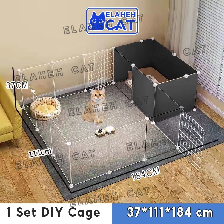 Jual 1 Set Kandang Kucing Alumunium 6kamar Pagar Kucing Tinggi Tingkat ...