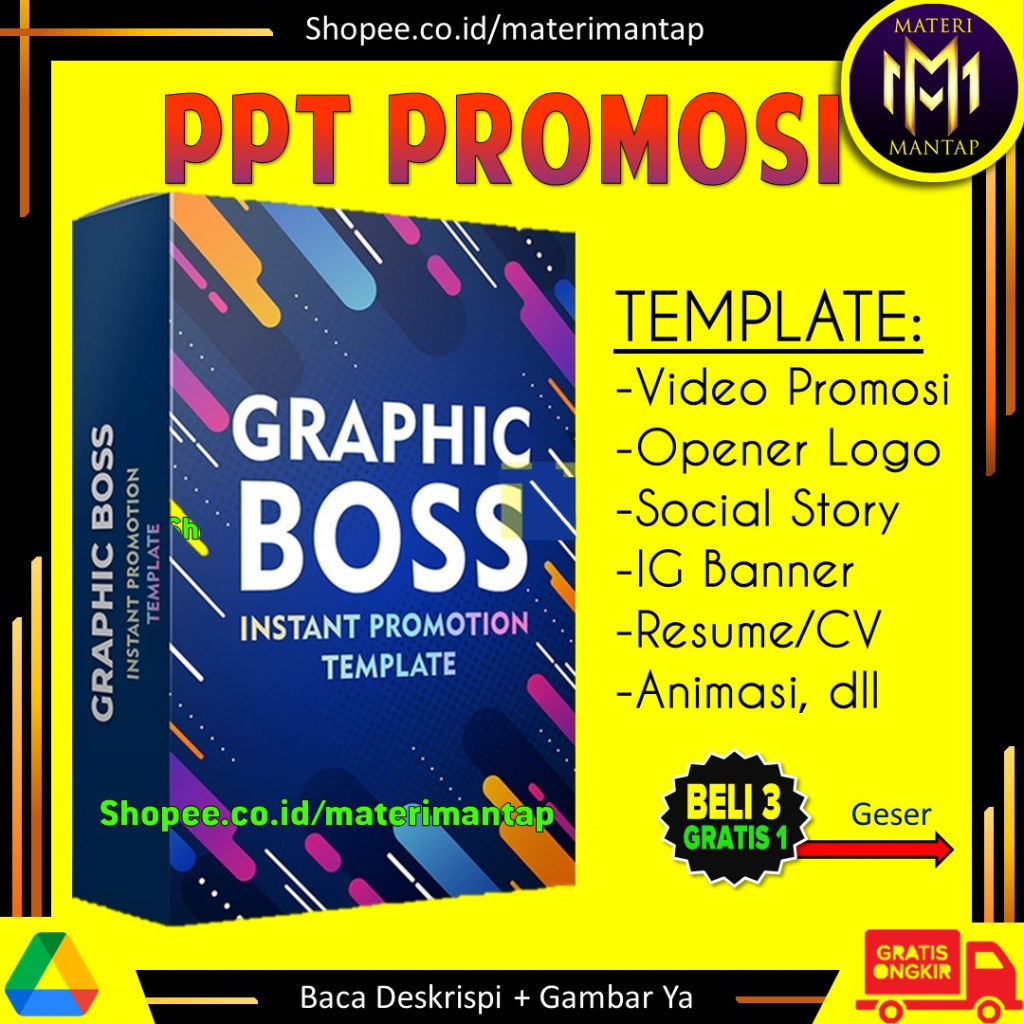 Jual PLR GRAPHIX BOSS - Instant Promotion Templates PPT Format Template ...