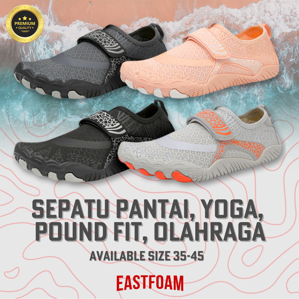 Jual Sepatu import Air Anti Slip Five Finger Olahraga Pantai Poundfit ...