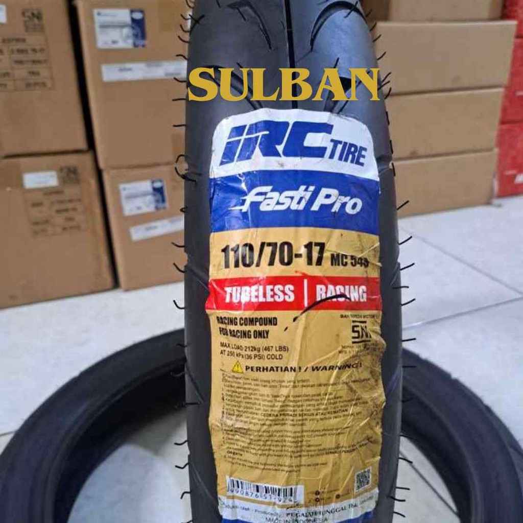 Jual Ban Motor IRC FASTI PRO TL Size 110/70 R17 - Tubeless Ban Depan ...