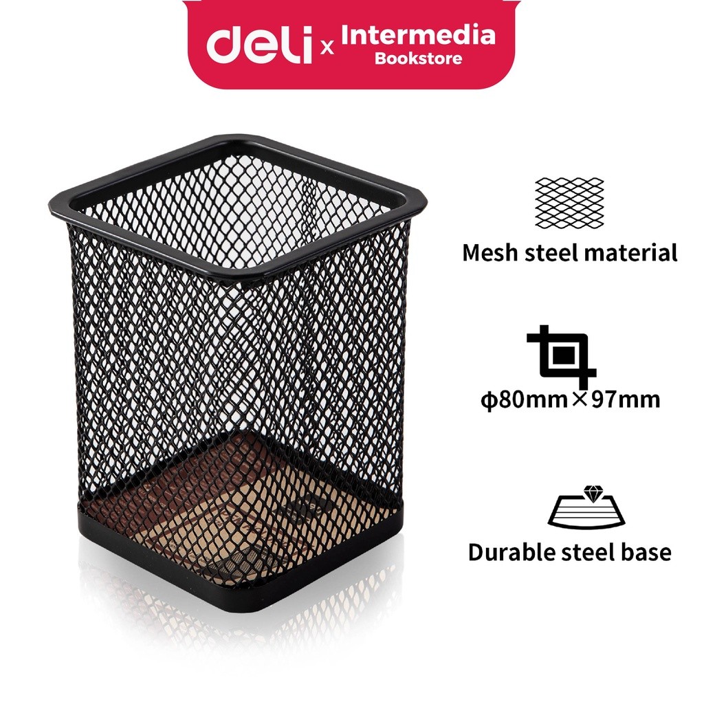 Jual Deli E9174 Desk Organizer Tempat Pulpen pensil Jala 80 x 90mm ...