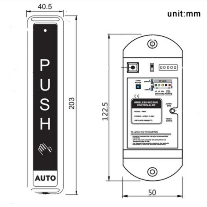 Jual Switch Automatic Door Opening | Wireless Push Button Sliding Door - PRESS | Shopee Indonesia
