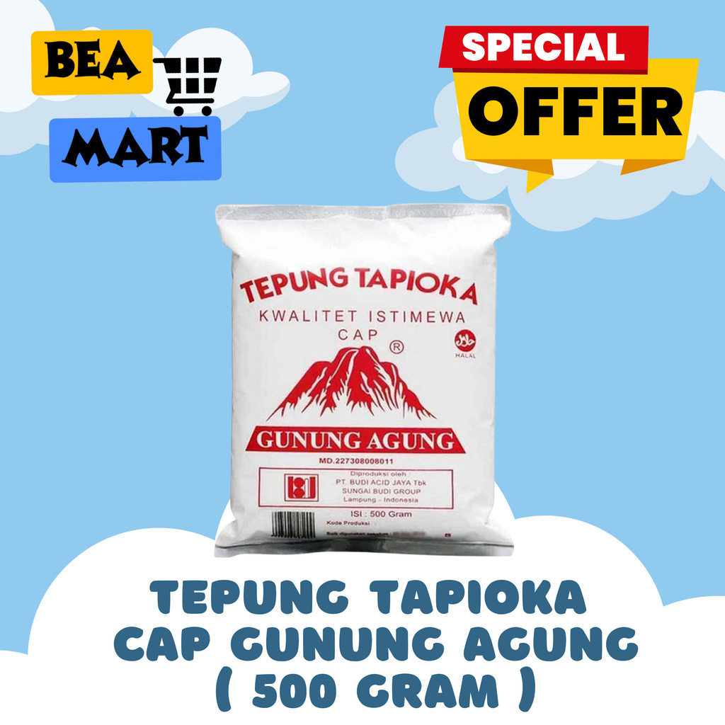 Jual Tepung Tapioka Cap Gunung Agung Merah 500 gr | Sagu / Kanji / Aci ...
