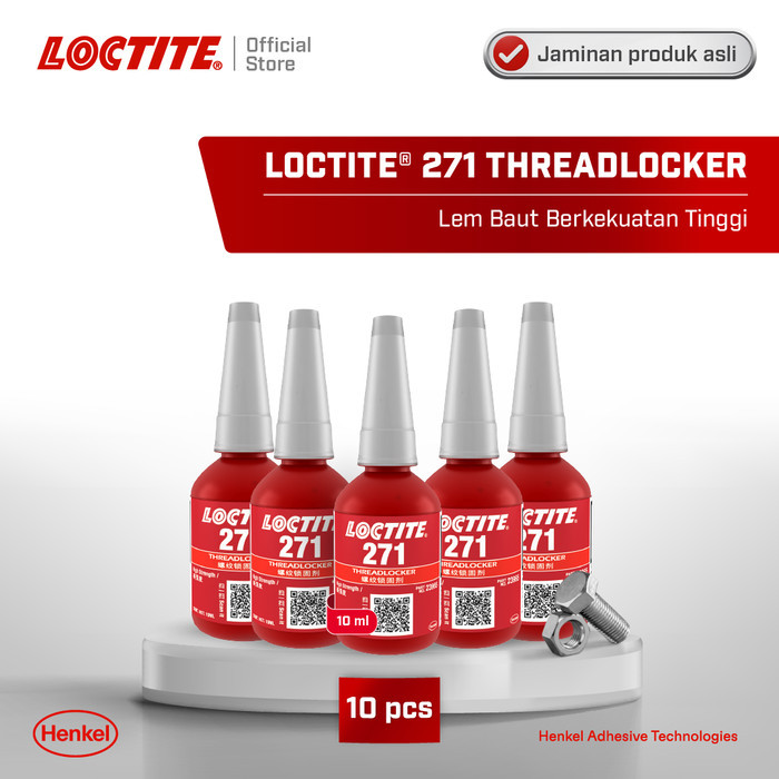 Jual (10 PCS) Henkel LOCTITE 271 Threadlocker Lem Baut - 10 ml | Shopee Indonesia