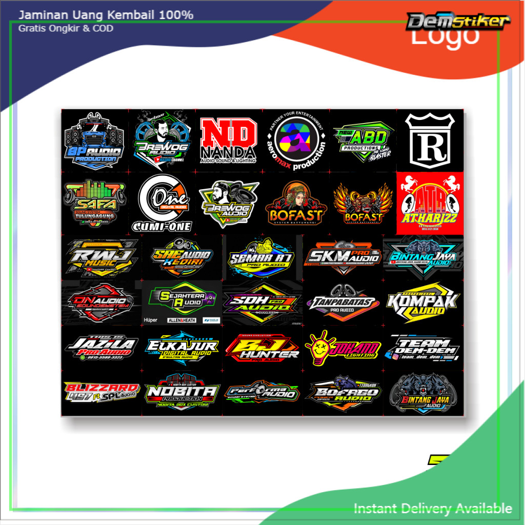 Jual STIKER SOUND SYSTEM VYNIL DOFF JERUK ANTI AIR - Isi 28/25/26/31/32 ...
