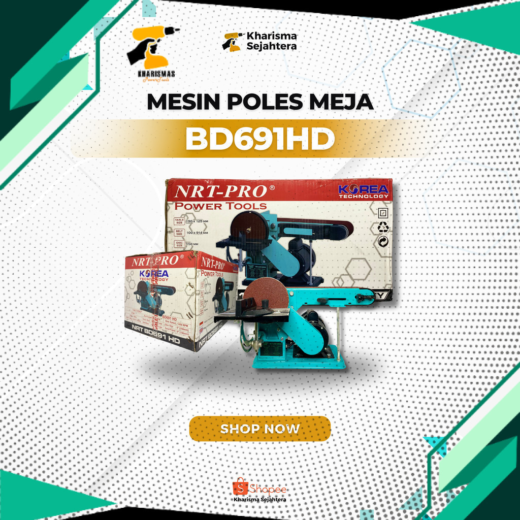 Jual MESIN AMPLAS / SANDER 2 IN 1 / BELT & DISC SANDER DB 691 HD NRT ...