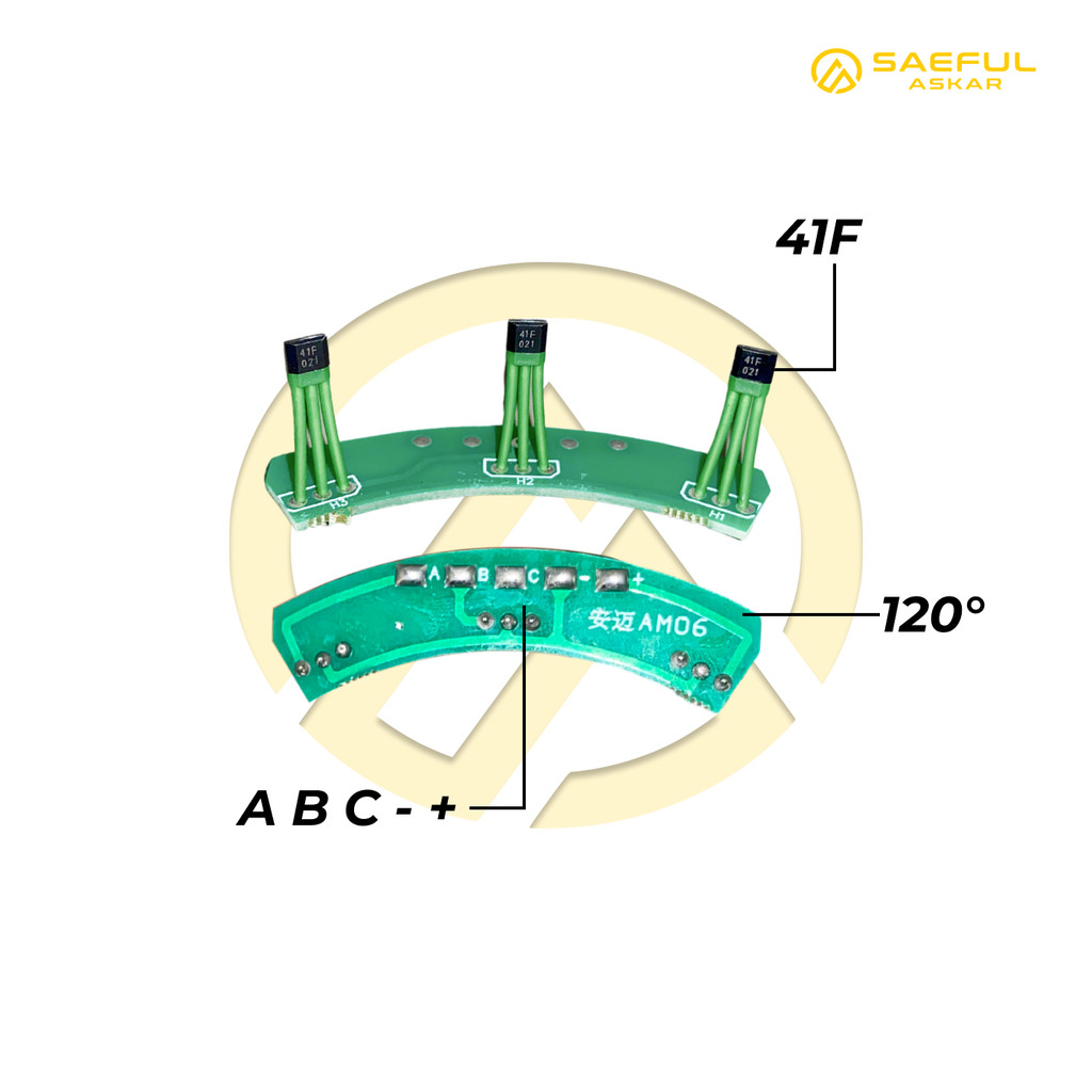 Jual Modul Sensor Magnet Motor PCB 41F 120° Hall Dinamo E-Bike Sepeda 3 Roda Tiga Listrik ...