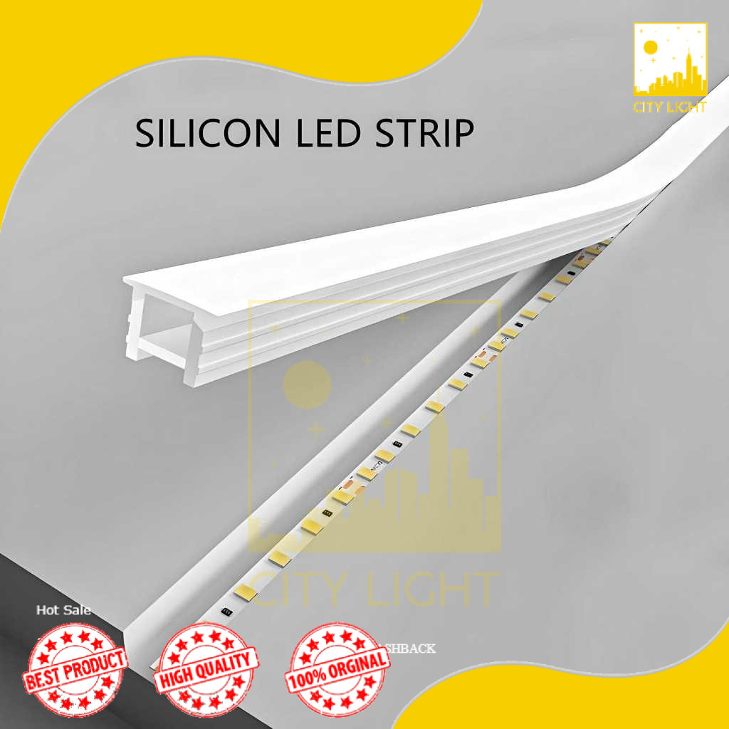 Jual Cover Silicon PUTIH 10x10 12x10 15x10 16x10mm Led Strip Pelindung Lampu Strip housing led ...