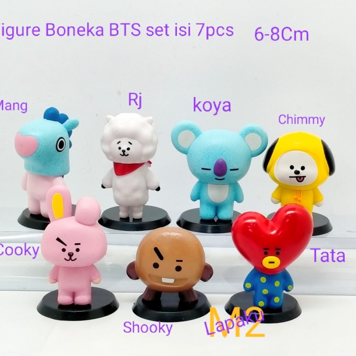Jual Action Figure Bangtan Boys KPop BT21 BTS set of 7pcs | Shopee Indonesia