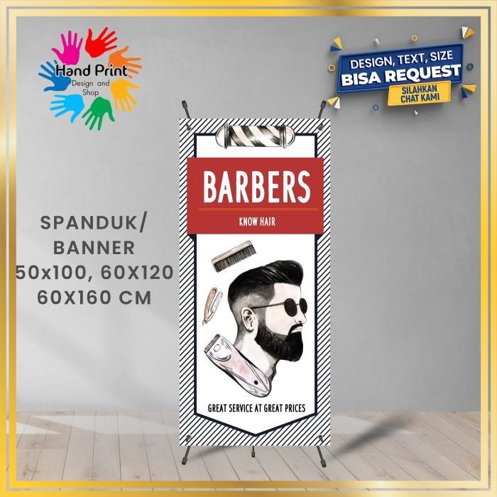 Jual SPANDUK BANNER Barbershop Cukur Pangkas Rambut D 60x160 CM ...