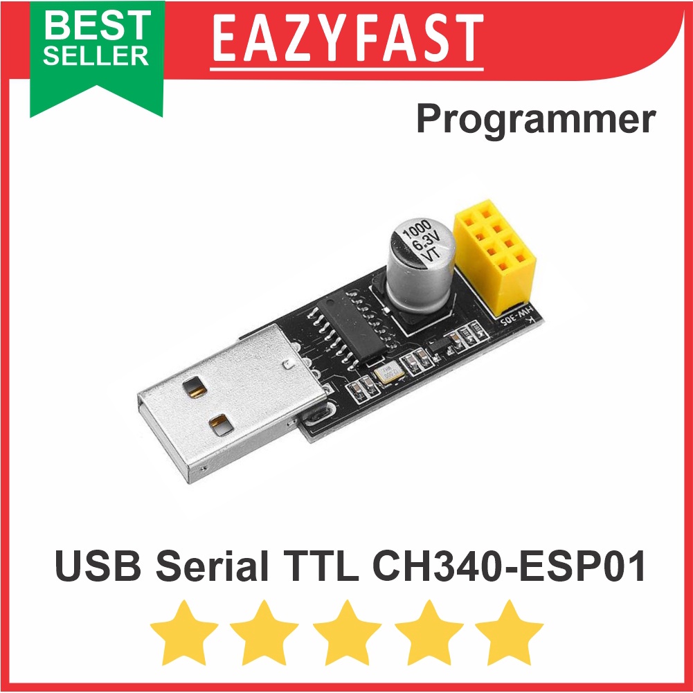 Jual CH340 CH 340 USB To RS232 ESP8266 ESP01 TTL Serial Converter ...