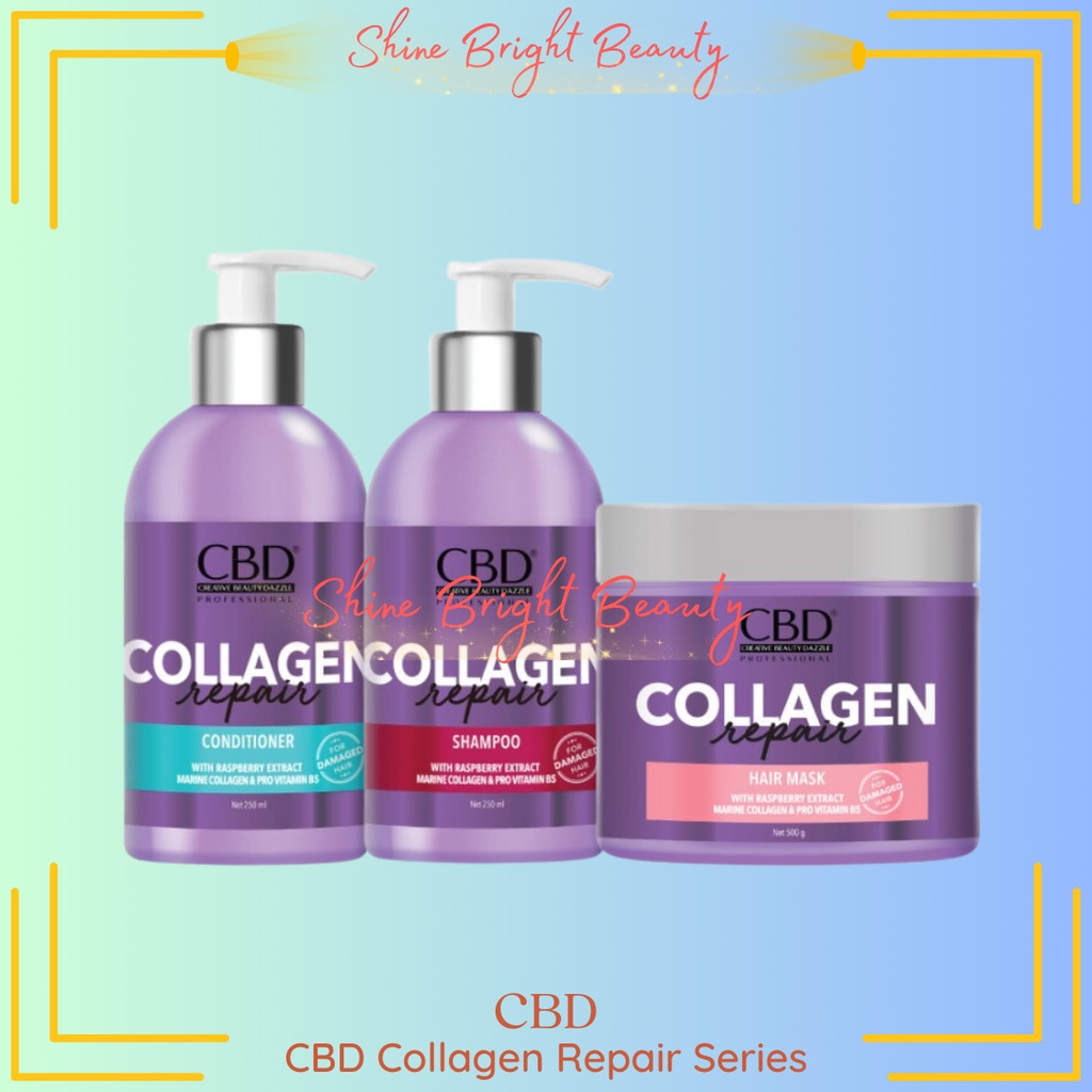 Jual CBD COLLAGEN REPAIR HAIRMASK 500gr SHAMPOO/CONDITIONER 250ml untuk ...