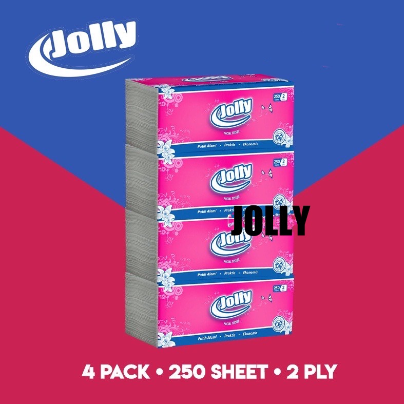 Jual [ PAKET ISI 4 ] TISU TISSUE JOLLY 250 SHEET 2 Ply Tisue Wajah 250 ...