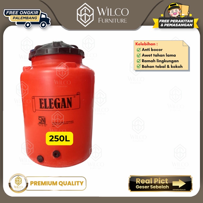 Jual Tanki Air 250 Liter Elegan Oren / Tandon Air SNI Free Ongkir ...