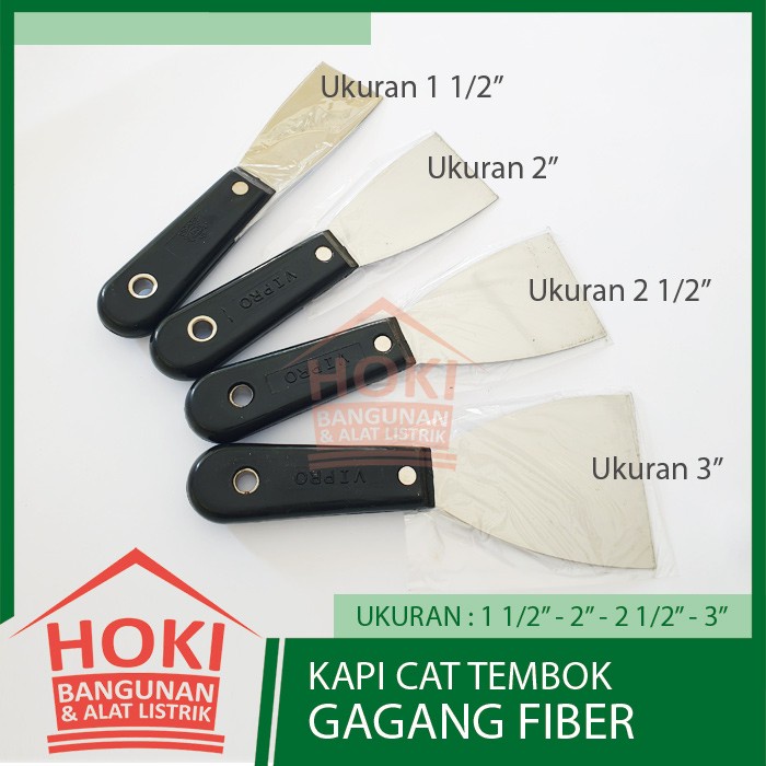 Jual KAPI CAT TEMBOK GAGANG FIBER - Kape Wall Scraper 1 1/2" - 2" - 3 ...
