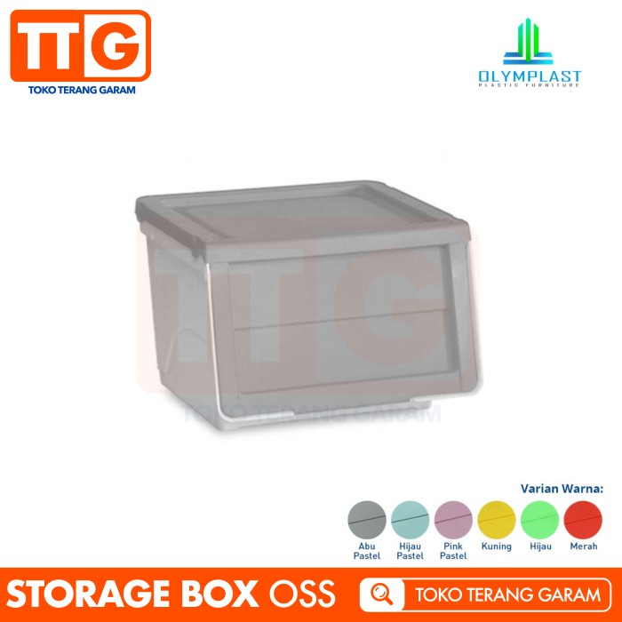 Jual X2 OLYMPLAST STORAGE SOLUTION OSS PLASTIC CONTAINER BOX KOTAK RAK ...