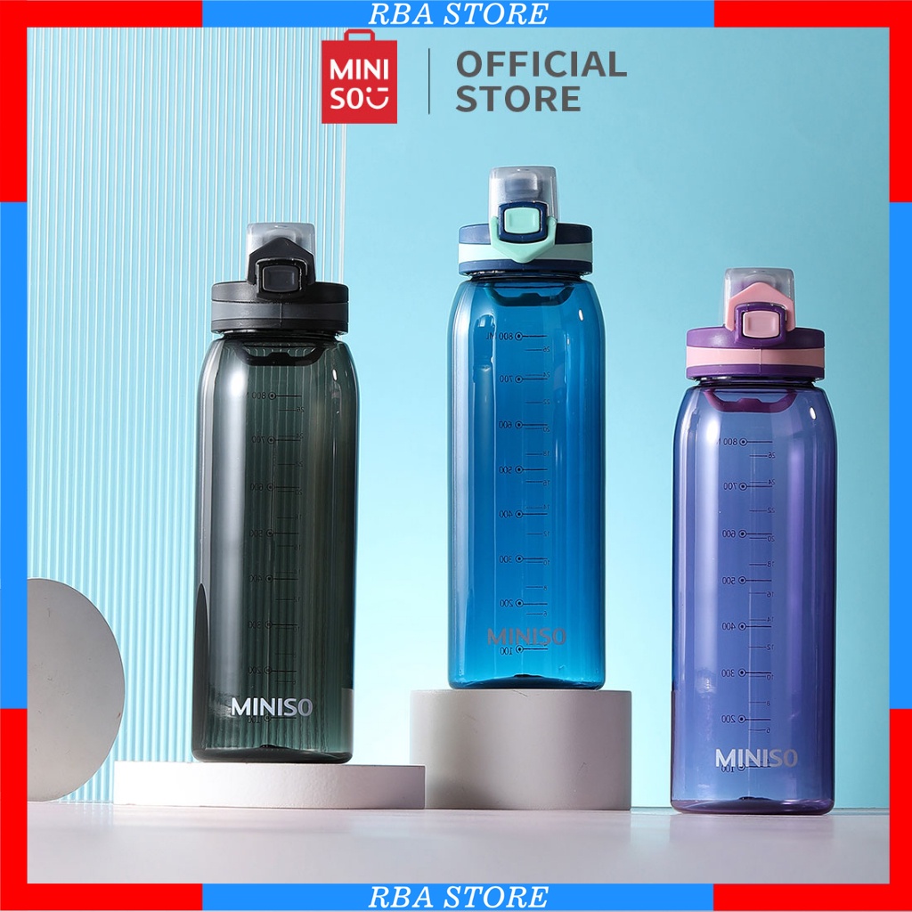 Jual PROMO TERMURAH!!! MINISO Botol Minum Air 900ml Plastik Olahraga ...