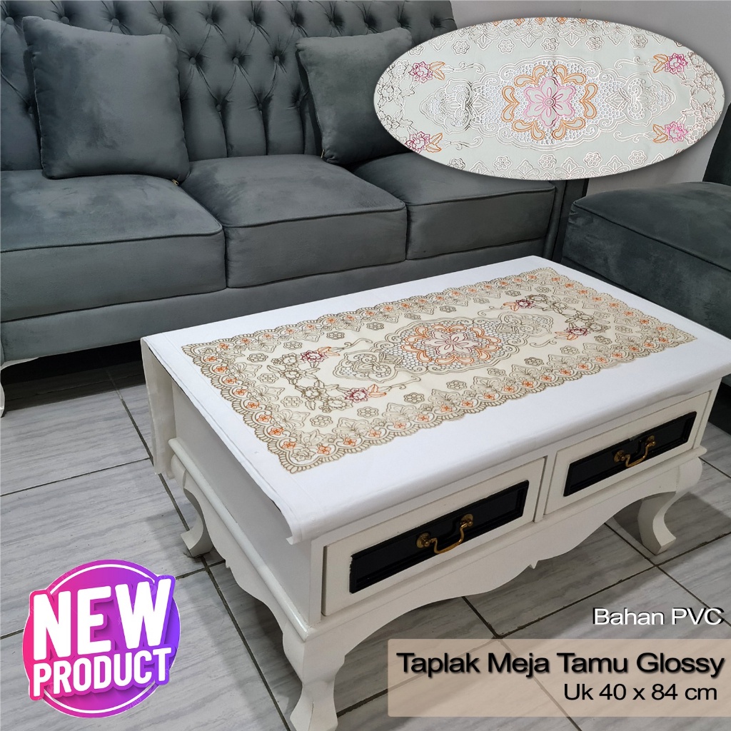 Jual (SerbaSerbi) Alas Tatakan Taplak Meja Tamu Warna Glossy Doff Tahan ...