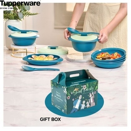 Jual TUPPERWARE PRASMANAN WADAH SAJI PIRING PLASTIK 1 SET SWEET FAMILY ...