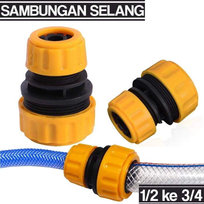 Jual Sambungan Selang Ukuran 1/2 inch ke 3/4 inch | Shopee Indonesia
