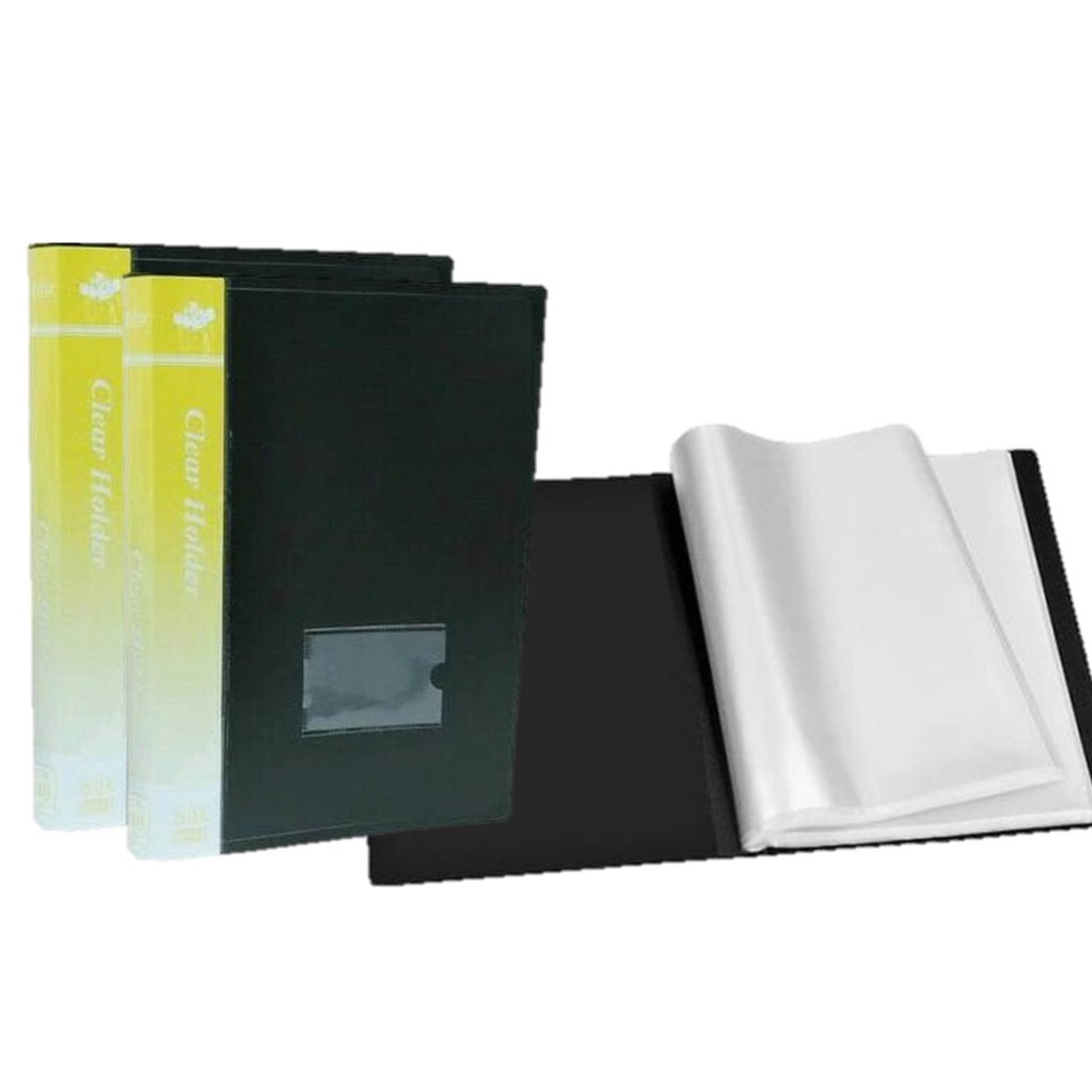 Jual Clear Holder A4 40 Pocket Map Dokumen Agatha Felix - Hitam ...