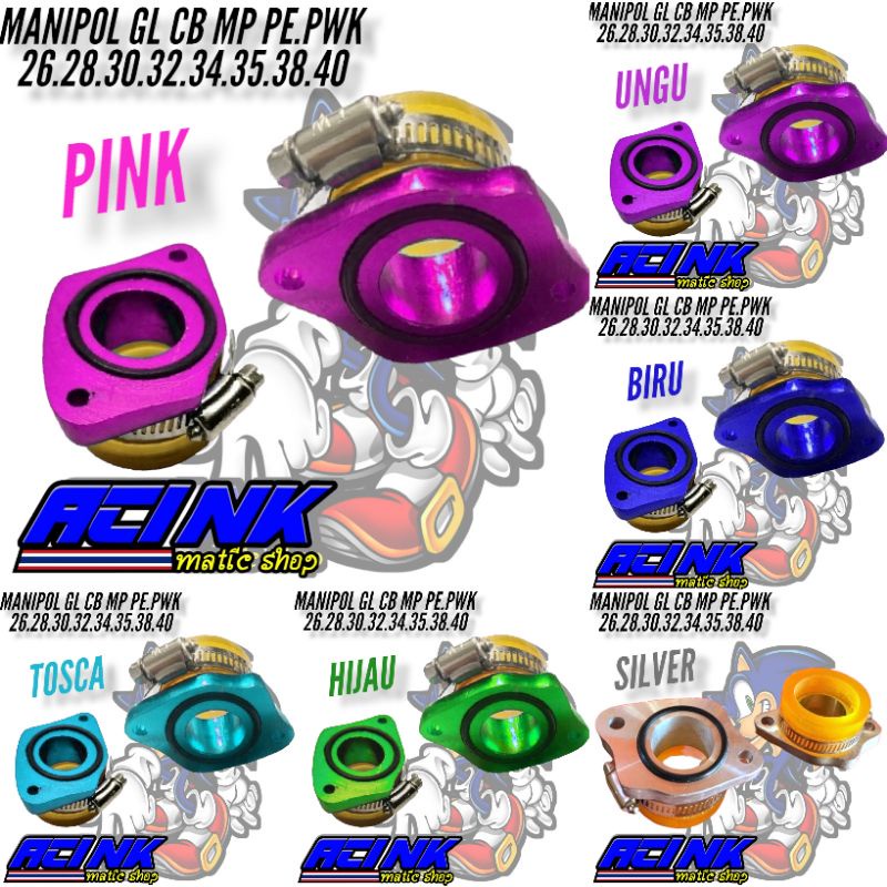 Jual Manipol intake karet teflon karbu pe pwk ukuran 26/28/30/32/34/35 pnp GL MP Tiger keluarga ...