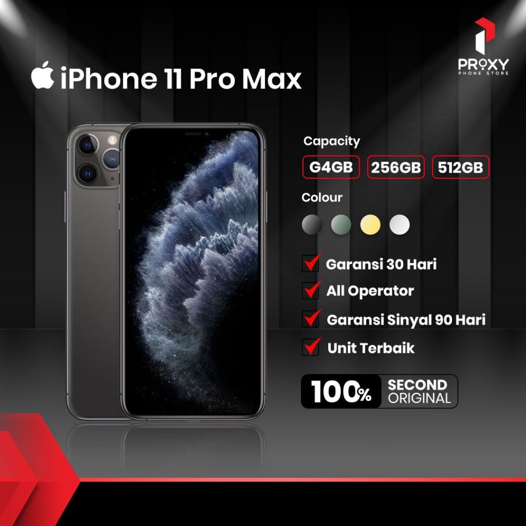 Jual Iphone 11 Pro Max 64GB/256GB second INTER Fullset | Shopee Indonesia
