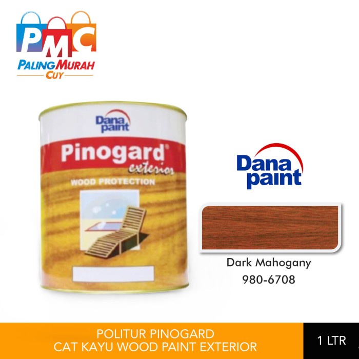 Jual Politur Pinogard Cat Kayu Wood Paint Exterior 1 Liter - Dark ...