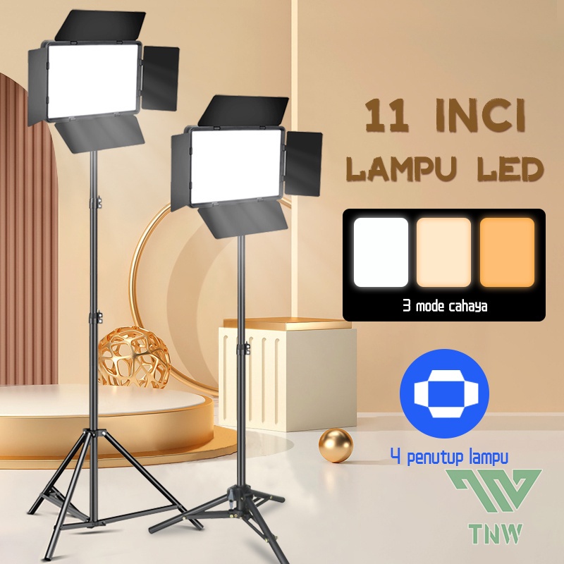 Jual COD TNW Lampu Foto 11" LED Video Light + Tripiod Lampu Fotografi ...